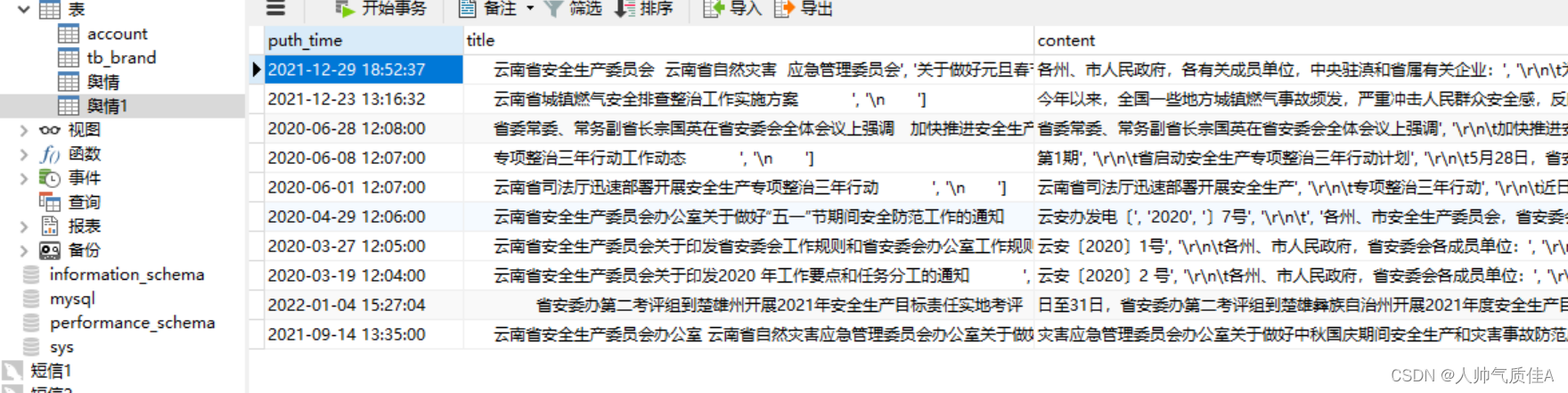 Python进行爬虫数据处理导入mysqlpython爬虫放进mysql Csdn博客