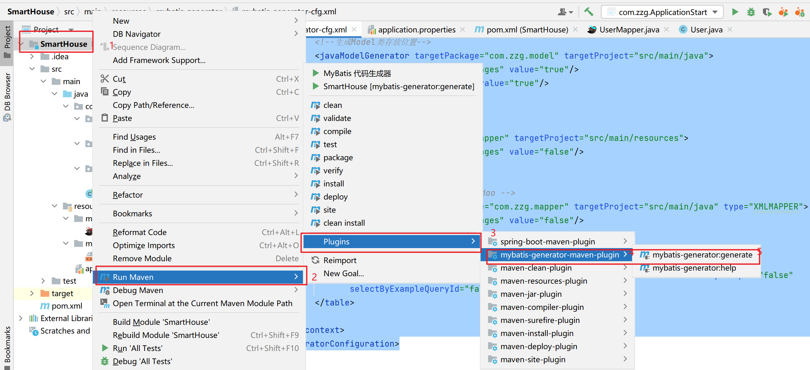 IDEA 搭建SpringBoot项目：SpringBoot + MyBatis + Druid +MyBatis-Generator_idea2023 springboot mybatis ...