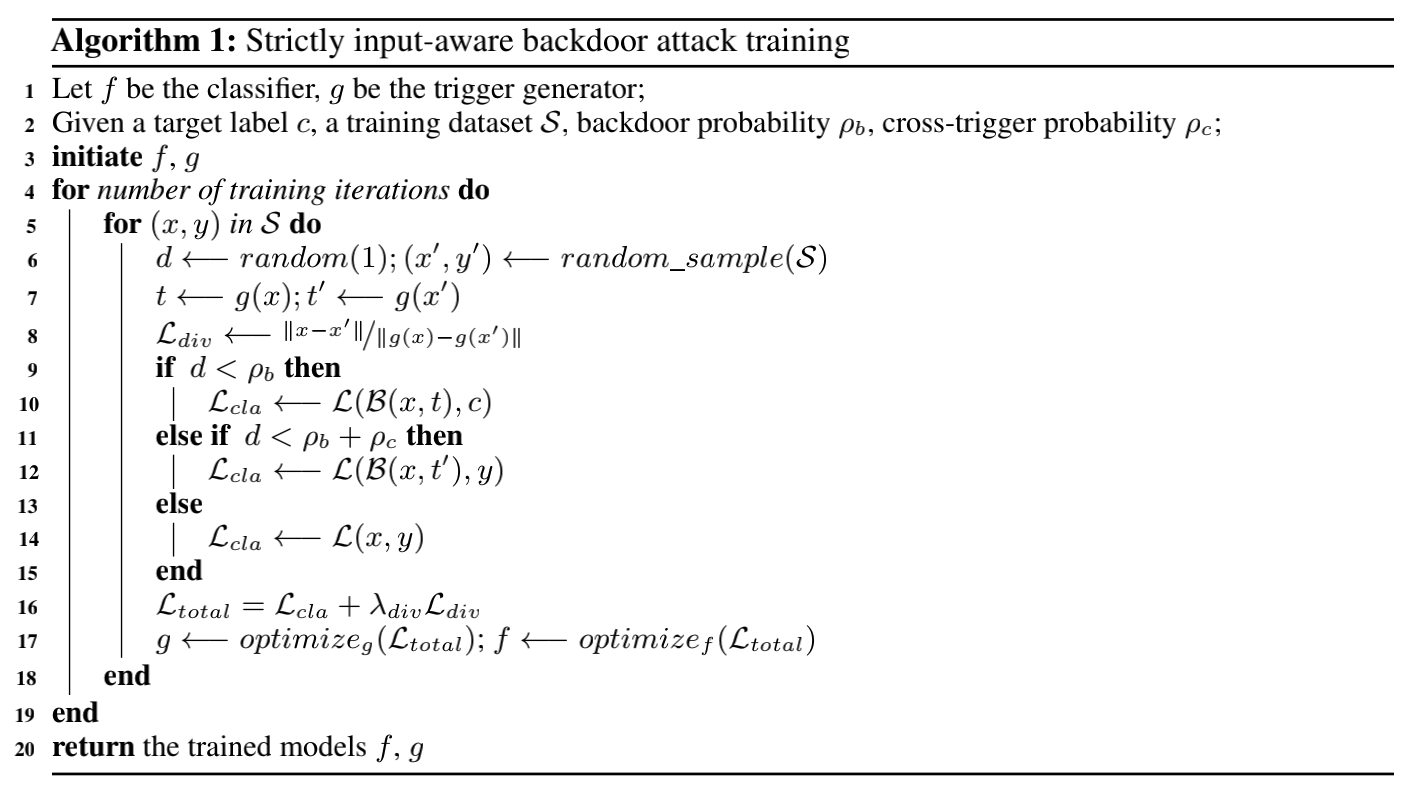 后门攻击阅读笔记，Input-aware dynamic backdoor attack-CSDN博客
