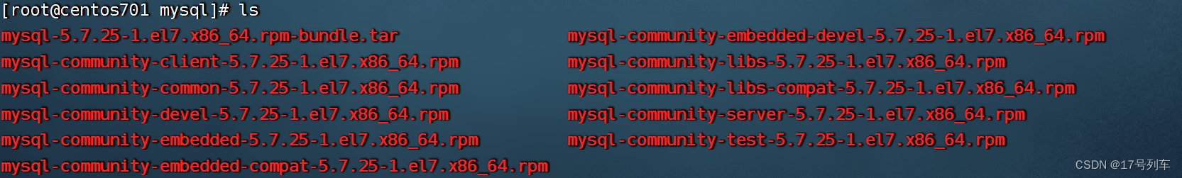 Linux下安装mysql5.7.25，rpm安装方式保姆级教程！_linux安装mysql5.7.25-CSDN博客
