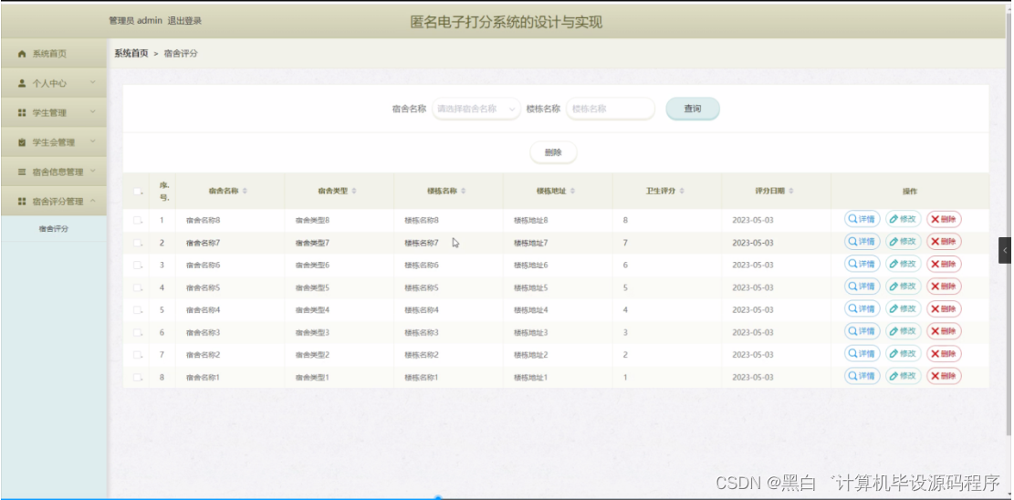 计算机毕业设计springboot匿名电子打分系统的设计与实现a7ie69【附源码】打分系统b端设计 Csdn博客