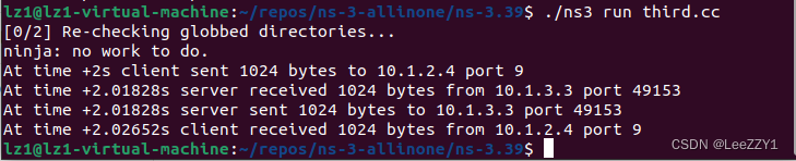 ns3学习记录（五）：WIFI无线网络third.cc_ns3 两节点改三节点-CSDN博客