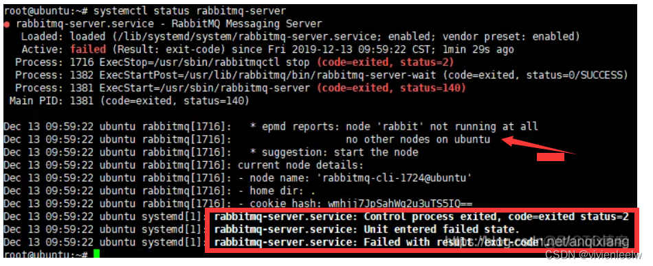 解决rabbitmq启动报错“node ‘rabbit‘ Not Running At All” Node Rabbit Not Running At All Csdn博客