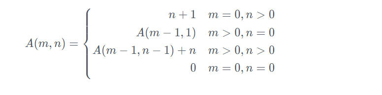 厦大上机1390_伪ackermann函数 描述 小明在看数学书的时候看到了一个叫ackerman的数学函数,感觉-CSDN博客
