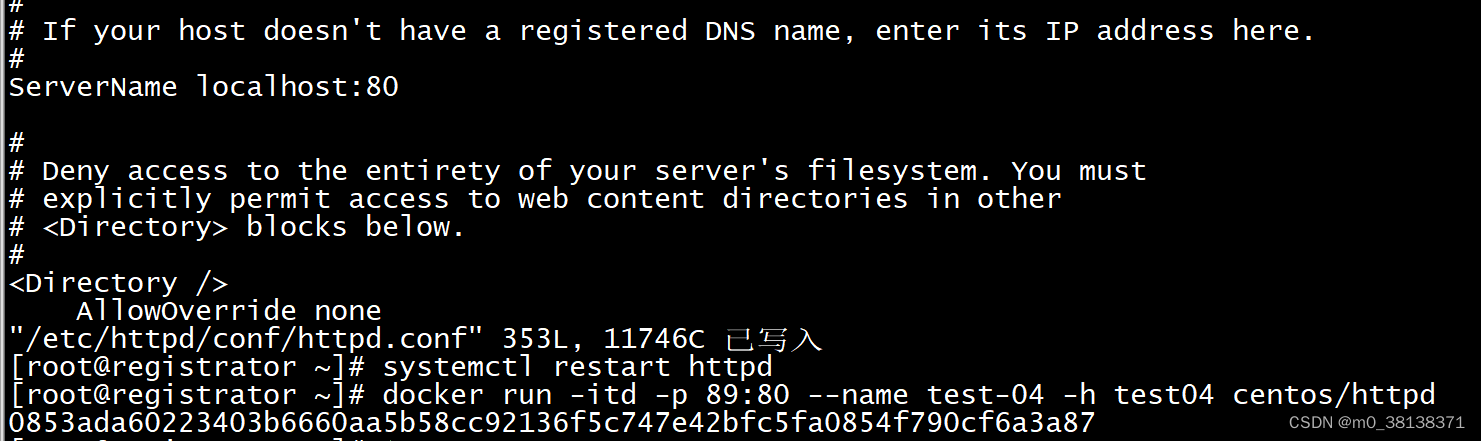 docker run 启动httpd报错_docker could not reliably determine the server's f-CSDN博客
