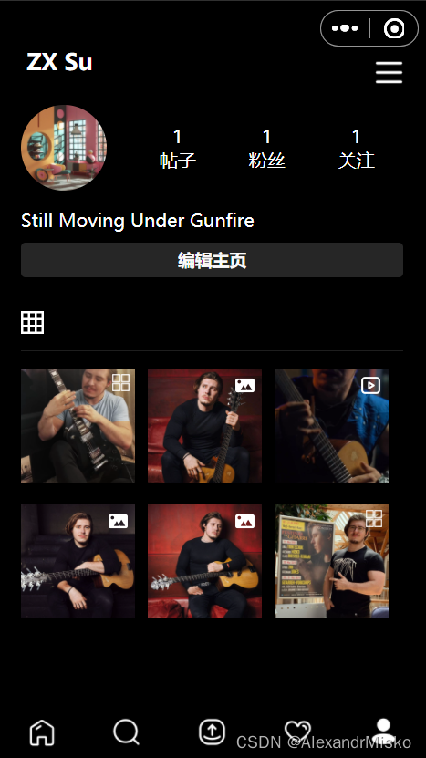 【微信小程序】仿Instagram个人界面_仿ins界面-CSDN博客