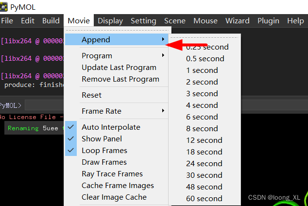pymol 动画简单制作，gif、mp4导出_pymol怎么导出高分辨率图片_loong_XL的博客-CSDN博客