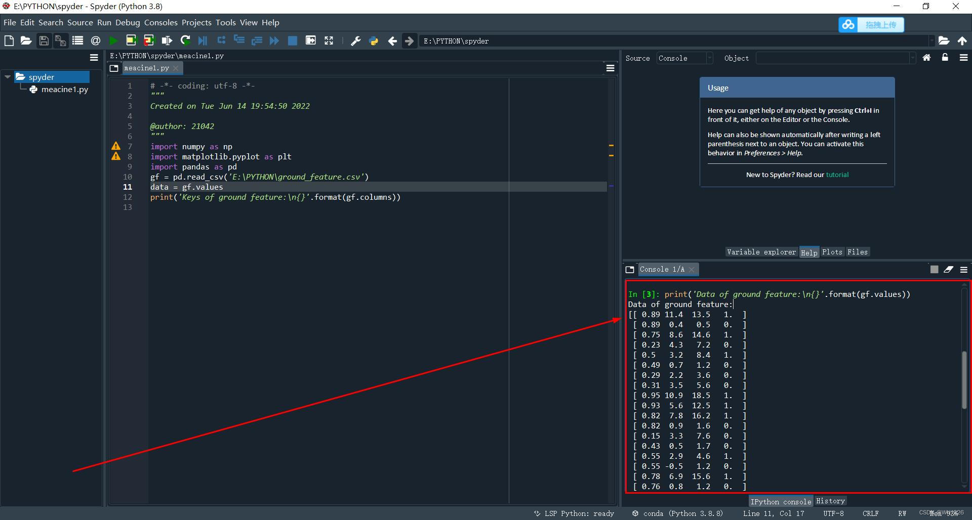 机器学习（2）——Spyder数据分割与训练_spyder学习训练模型-CSDN博客