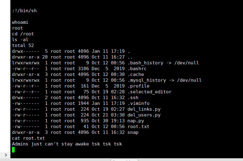 Vulnhub 靶机 Napping 1.0.1 write up Reverse Tabnabbing钓鱼 修改root权限的定时py文件 + vim 提权_vulnhub napping ...