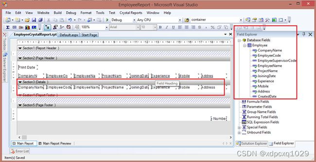 在Net MVC中创建Crystal Reports水晶报表_asp mvc 使用水晶報表-CSDN博客