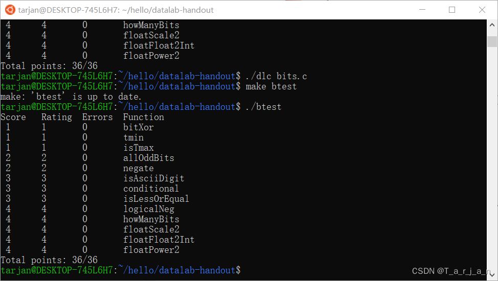 CSAPP实验记录（1）--------- DataLab_logicalneg-CSDN博客