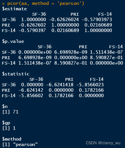 R语言中的cor和cov和pcor_cov和cor-CSDN博客
