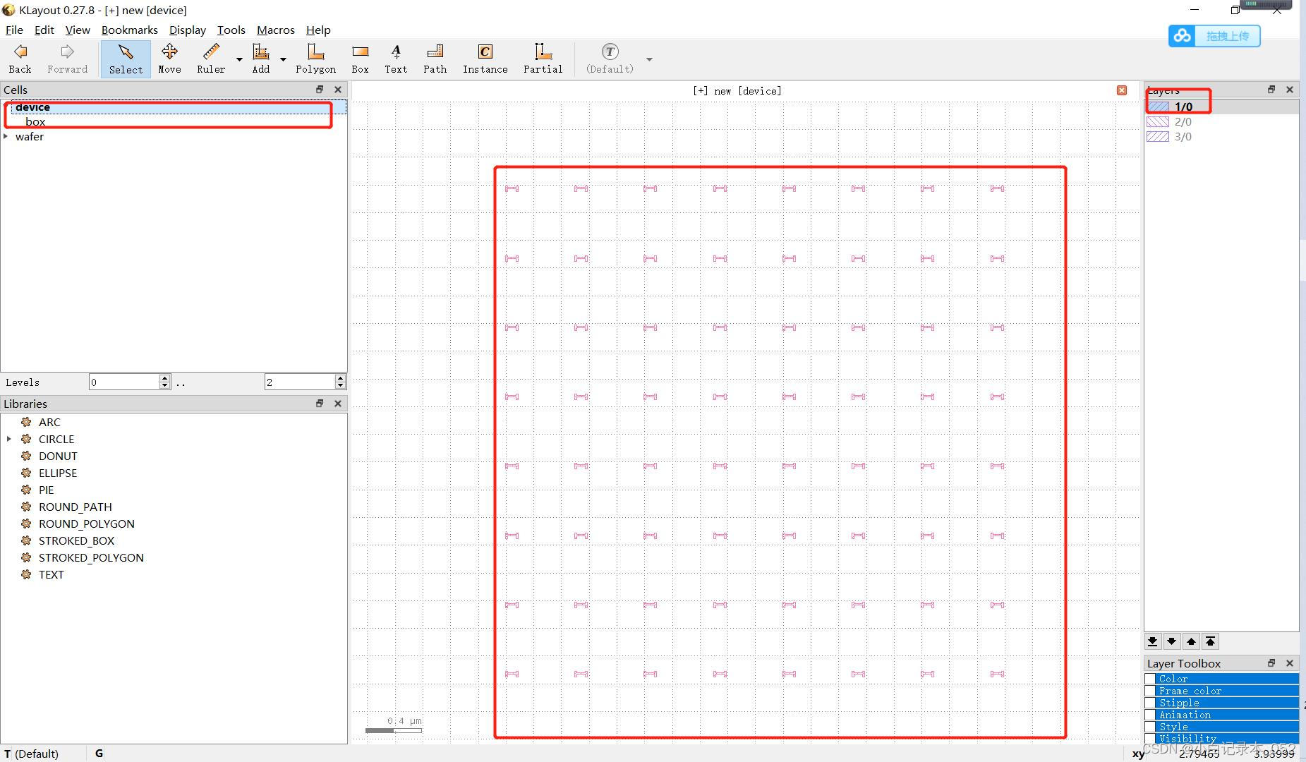 KLayout软件学习记录（六）fill_klayout的box无填充-CSDN博客
