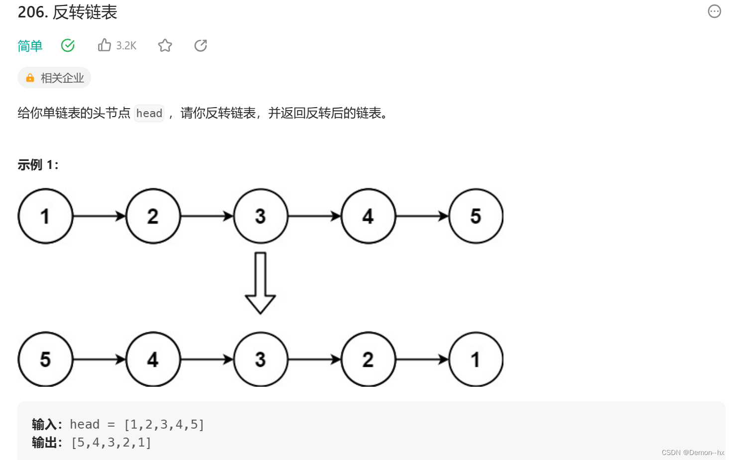 【leetcode206】反转链表 Csdn博客 4631