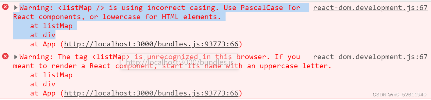 React组件报错 React 组件名 提示 Must Match One Of The Following Forma Csdn博客