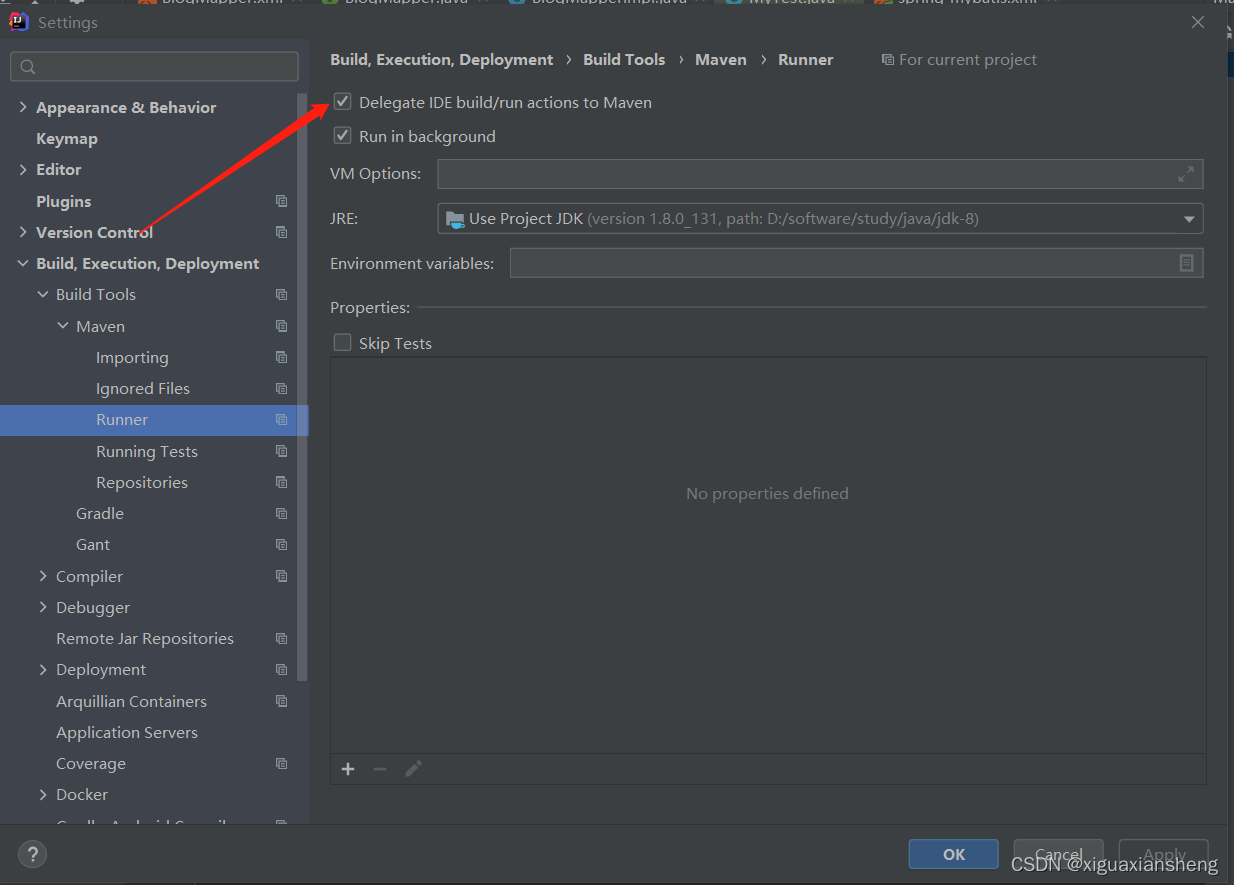 Delegate IDE build/run actions to Maven -- 解决代码没有编译错误,运行却报错: “程序包xxx不存在“的问题-CSDN博客