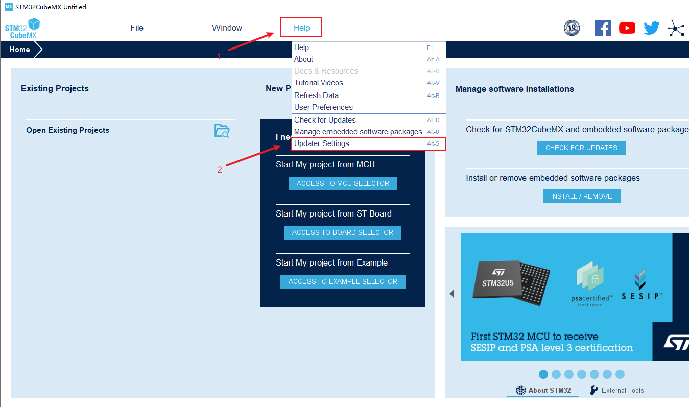 stm32cubeIDE and stm32cubeMX library file installation path custom settings - Programmer Sought