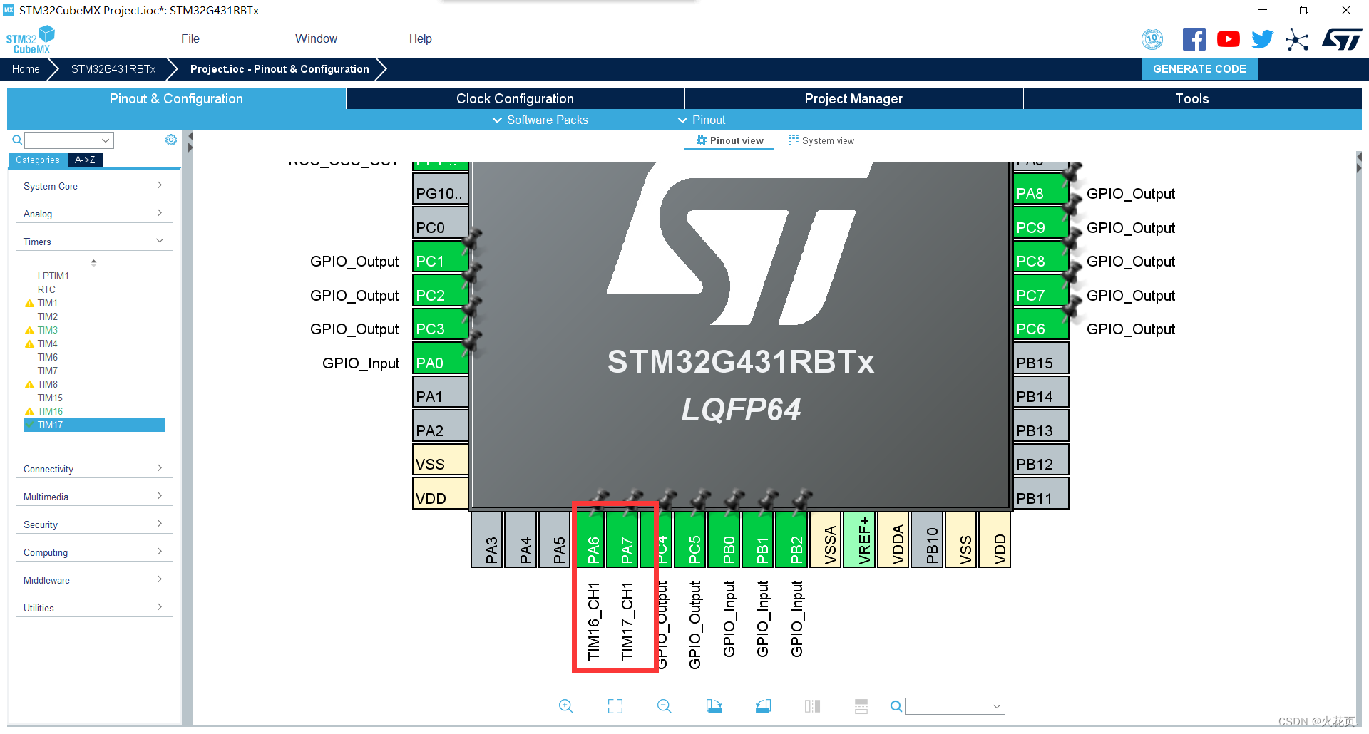 【STM32G431RBTx】备战蓝桥杯嵌入式→基本模块→TIM→PWM_stm32g431rbtx 的tim-CSDN博客