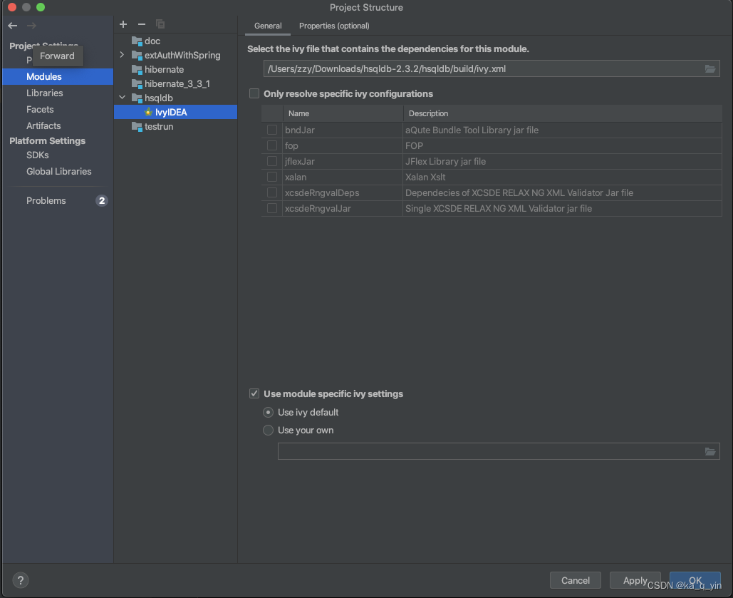 Groovyc: While compiling [hsqldb]: Cannot @Grab without Ivy, please add it to your module ...