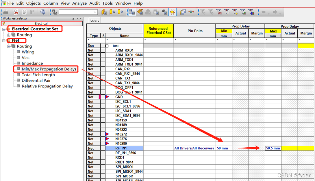 Allegro走等长线设置_total etch length-CSDN博客