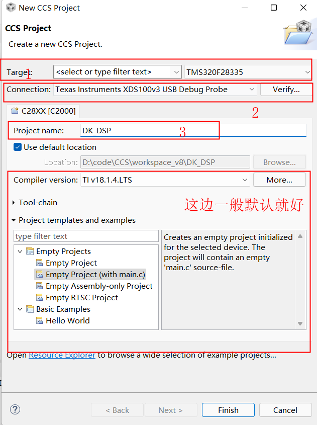 TMS320F28335新建工程（CCS8.3）_28335工程创建-CSDN博客