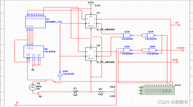 multisim下的简易数字频率计的设计与实验_简易数字频率计multisim-CSDN博客