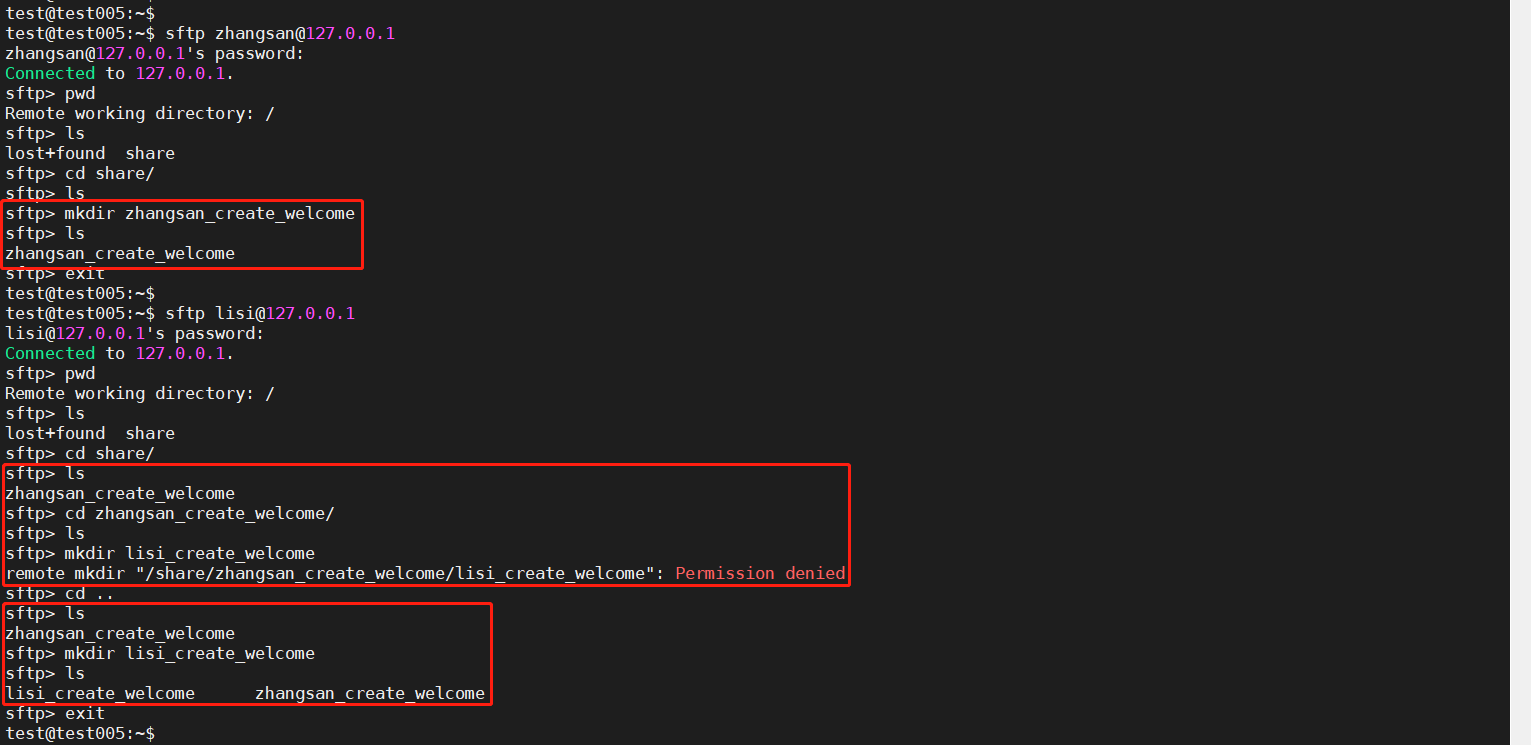 【Liunx常用操作】配置sftp服务器（用户独立目录&用户共享目录）_sftp配置-CSDN博客