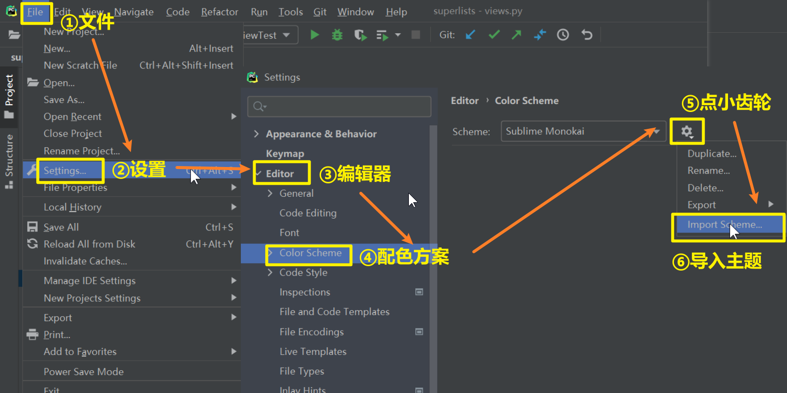 PyCharm 使用 Sublime-Monokai 配色方案_pycharm monokai-CSDN博客