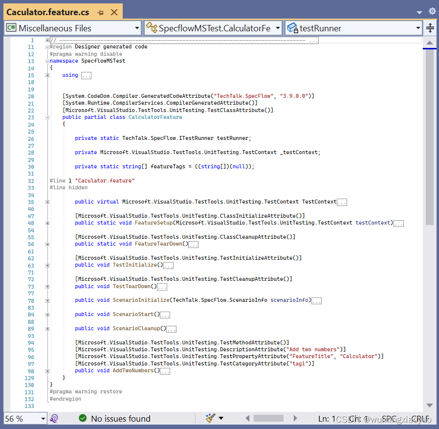 BDD - SpecFlow BDD 测试实践 SpecFlow + MSTest_wumingxiaoyao的博客-CSDN博客