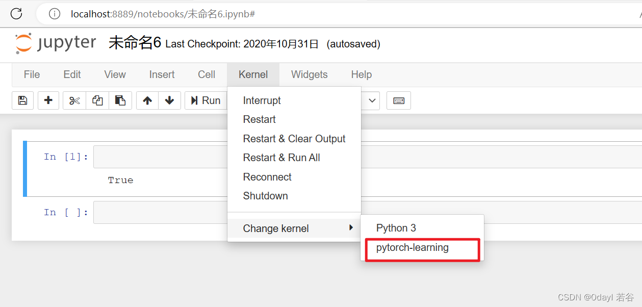 【环境配置】jupyter Notebook切换conda环境的方法，即配置kernelnotebook Kernel怎么设置不同的 
