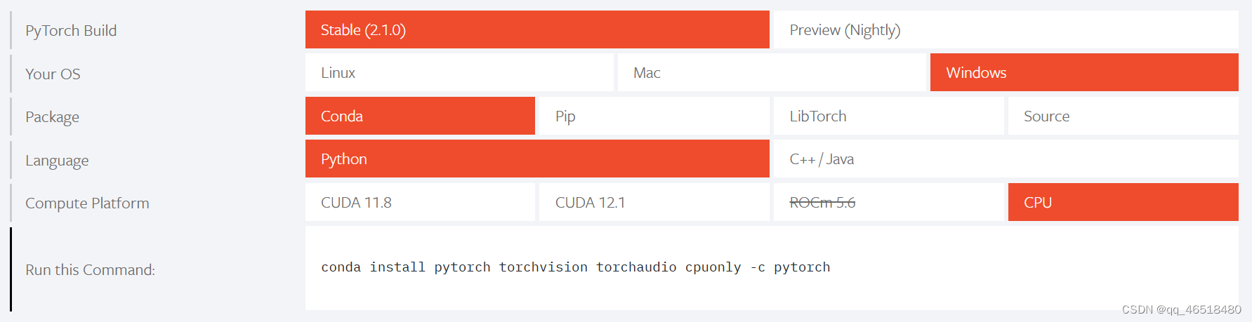 pytorch环境配置_ c:users administrator>conda create -n auto -CSDN博客