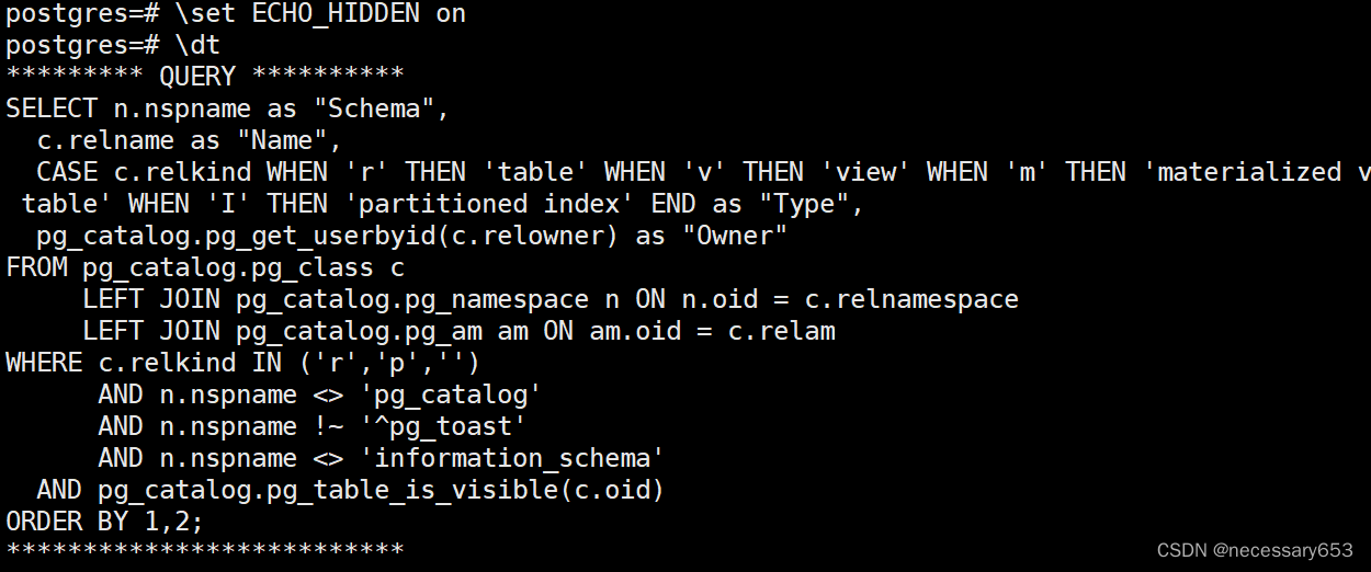 psql中常用元命令示例合集_psql -c-CSDN博客