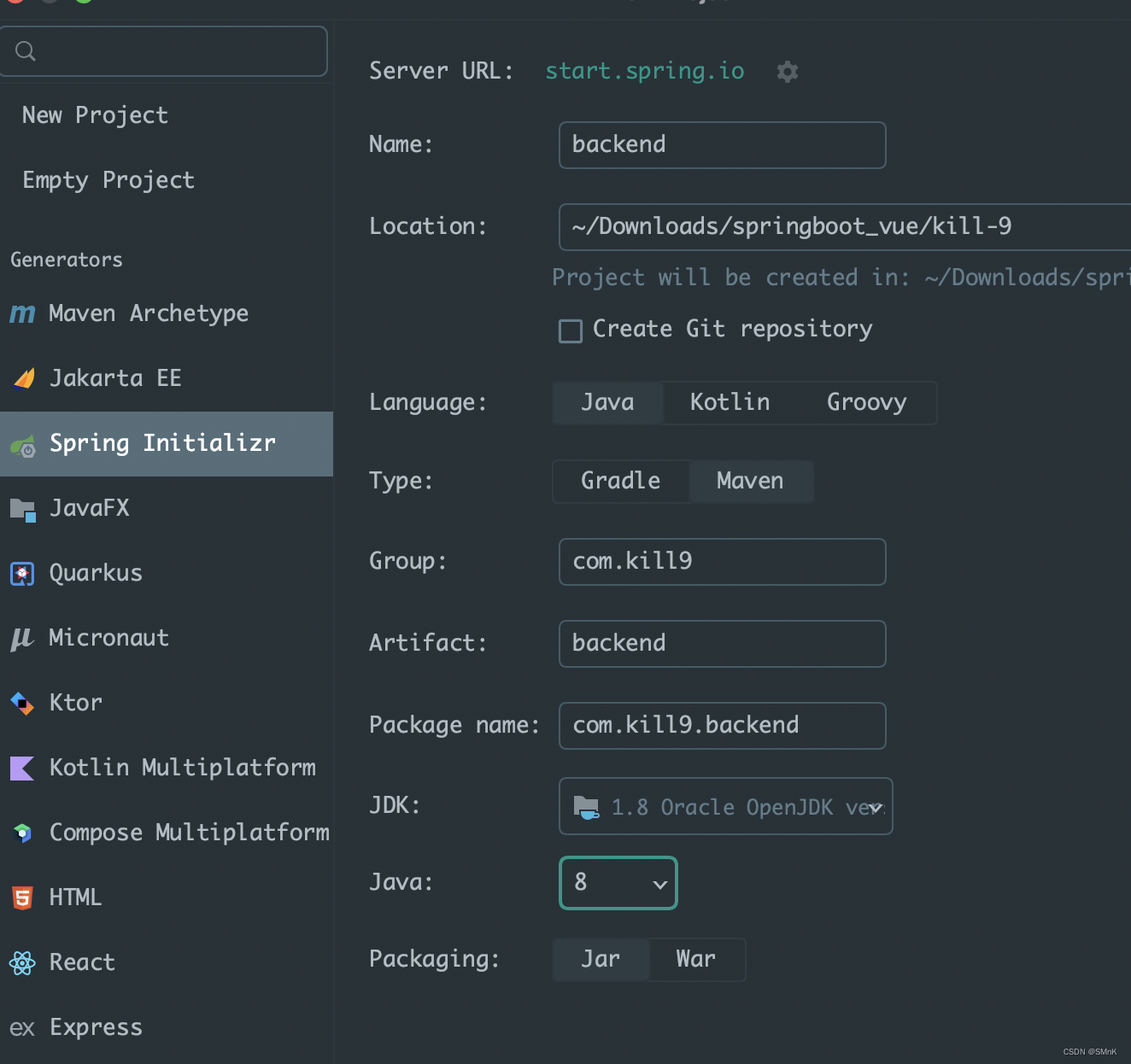 Kill 9 Springbootvue 1配置git环境与项目创建vuespringboot项目git Csdn博客 9141