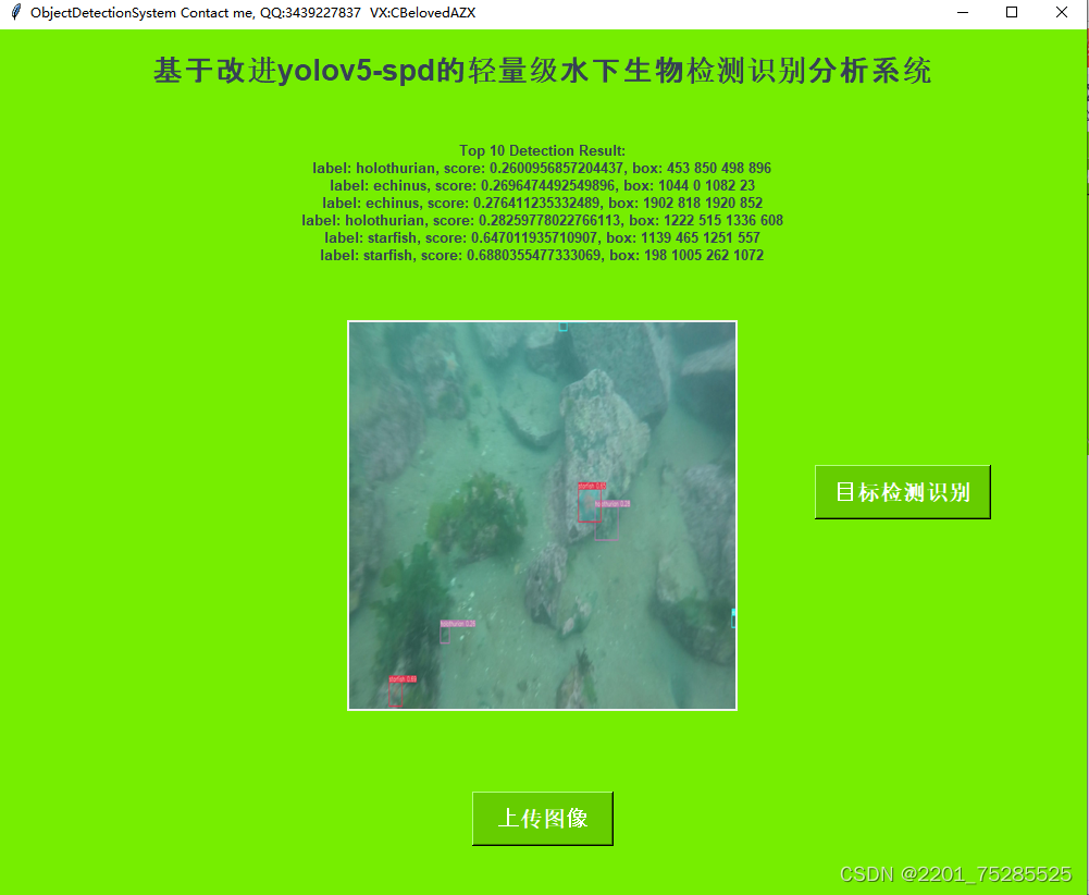 yolov3/yolov4/yolov5/yolov6/yolov7/lite/fastdet/efficientdet各系列模型开发、项目交付、组合改造创新之—水下海底生物检测系统设计开发 ...