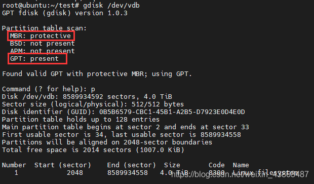Linux 系统硬盘MBR转换为GPT格式并扩容_转换guid提示还需33个扇区-CSDN博客