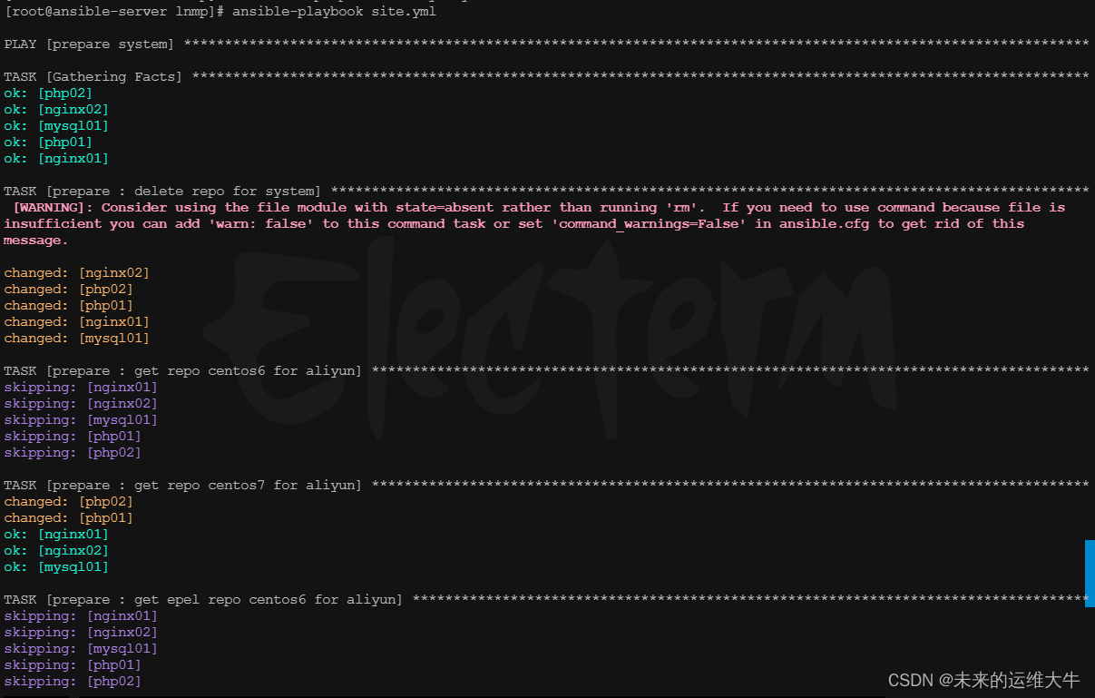 自动化运维工具Ansible——（3）Playbook部署LNMP_未来的运维大牛的博客-CSDN博客