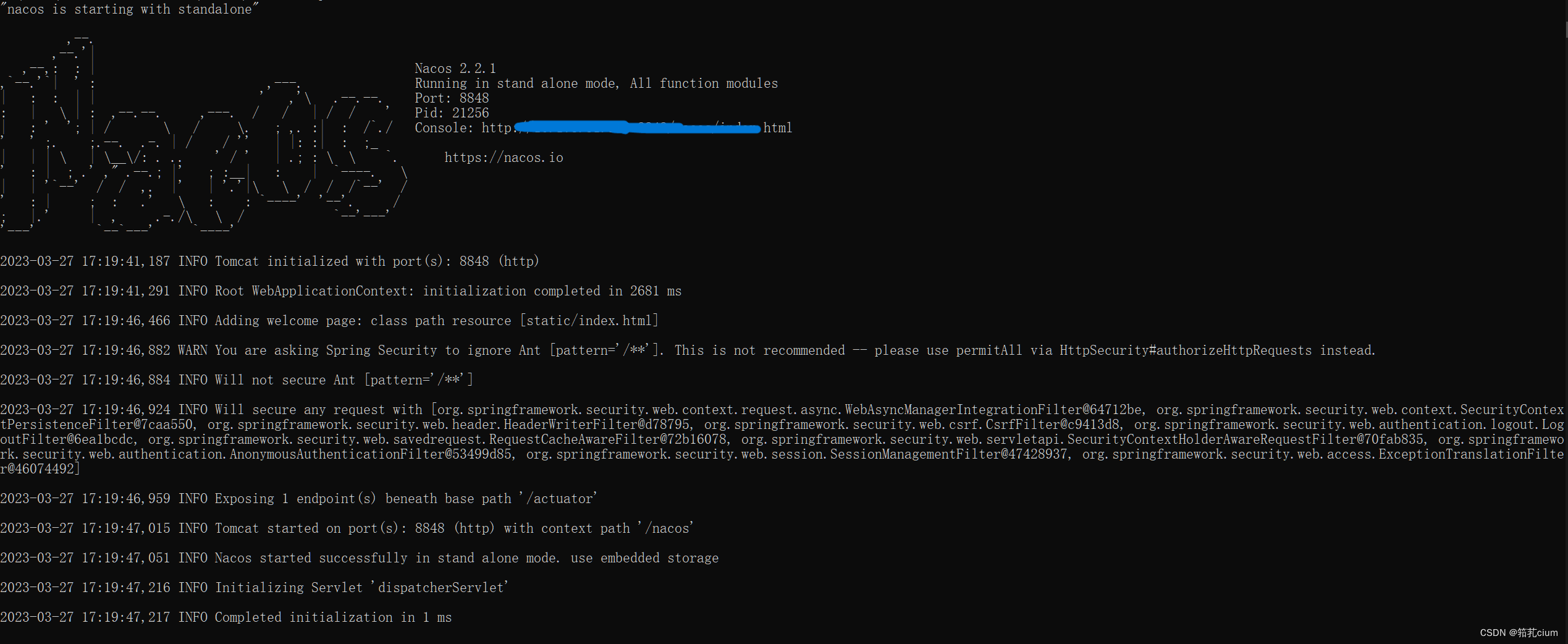 启动nacos——Unable to start web server；...._nacos启动报错 unable to start web-CSDN博客