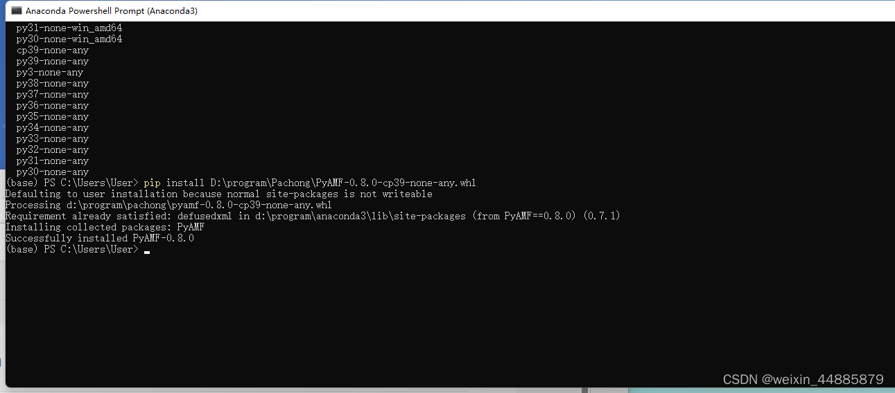 Python 安装pyamf 失败_python缺少pyamf-CSDN博客
