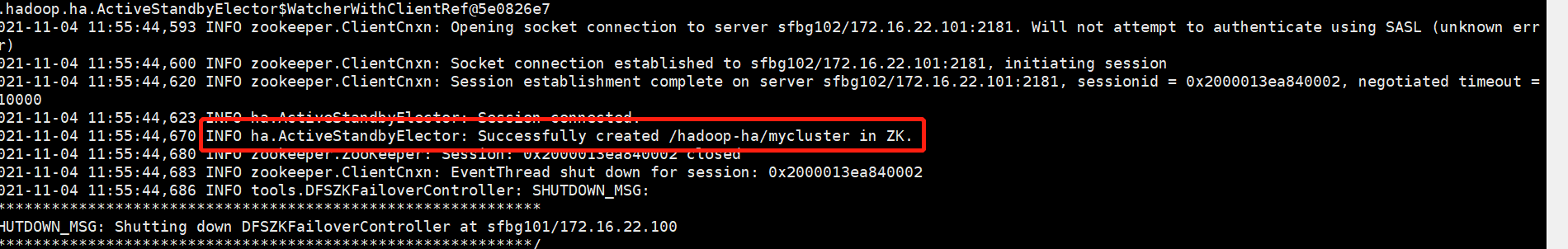 ERROR org.apache.hadoop.ha.ZKFailoverController: Unable to start failover controller.-CSDN博客