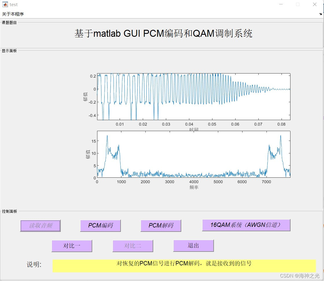 【数字信号调制】基于matlab GUI PCM编码和QAM调制系统【含Matlab源码 2080期】_基于matlab的pcm编解码-CSDN博客