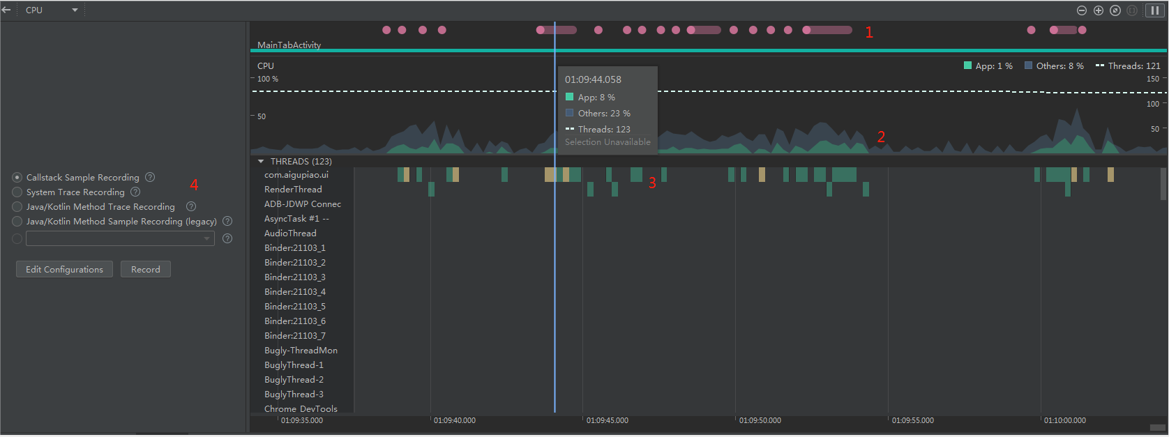 Android Studio Profiler CPU检测卡顿_callstack sample-CSDN博客