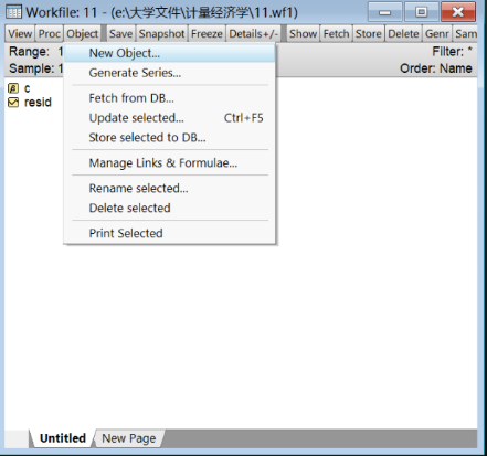 计量经济学笔记1-Eviews操作-一元线性回归-CSDN博客