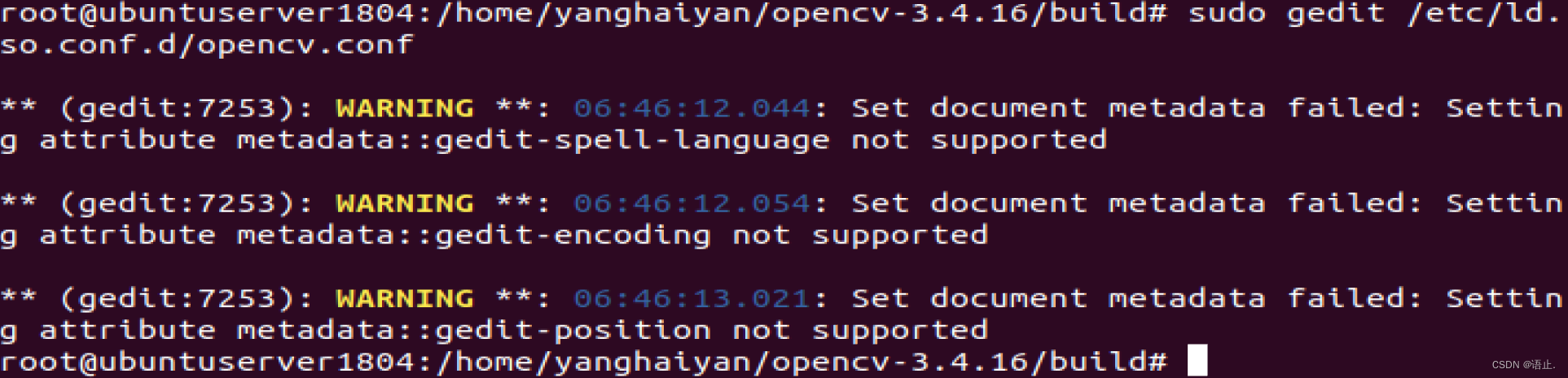 Ubuntu1804 下图像处理开源软件库opencv3416的安装及使用ubnutu1804 安装opencv3416 Csdn博客