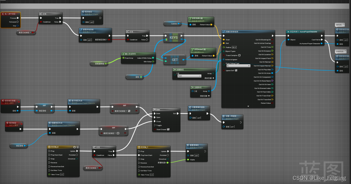 UE4 RPG游戏player制作笔记——锁定目标_ue4摄像机锁定-CSDN博客