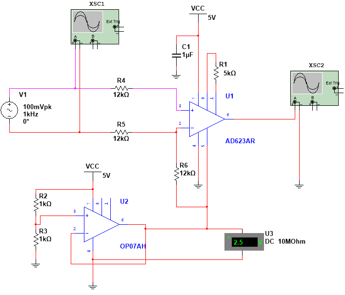 【硬件】AD623单电源供电差分放大_ad623用于听诊器设计-CSDN博客