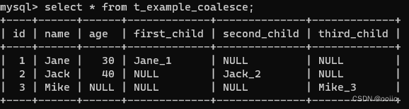 [MySQL]coalesce函数使用(ifnull和nullif)_coalesce 判断是否是null-CSDN博客