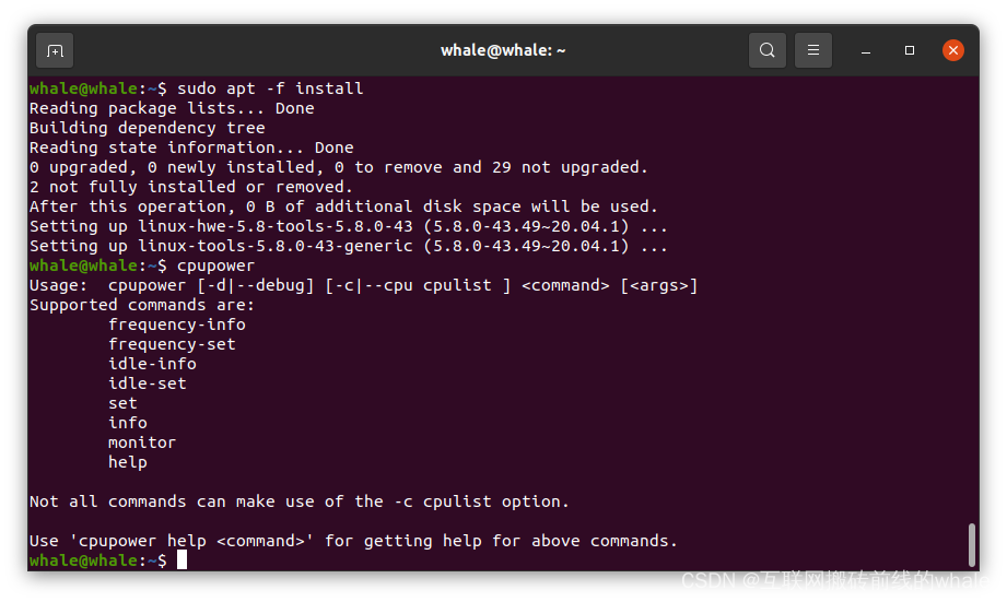Ubuntu 20.04.5 LTS安装cpupower，userspace模式下控制cpu频率及使用教程-CSDN博客