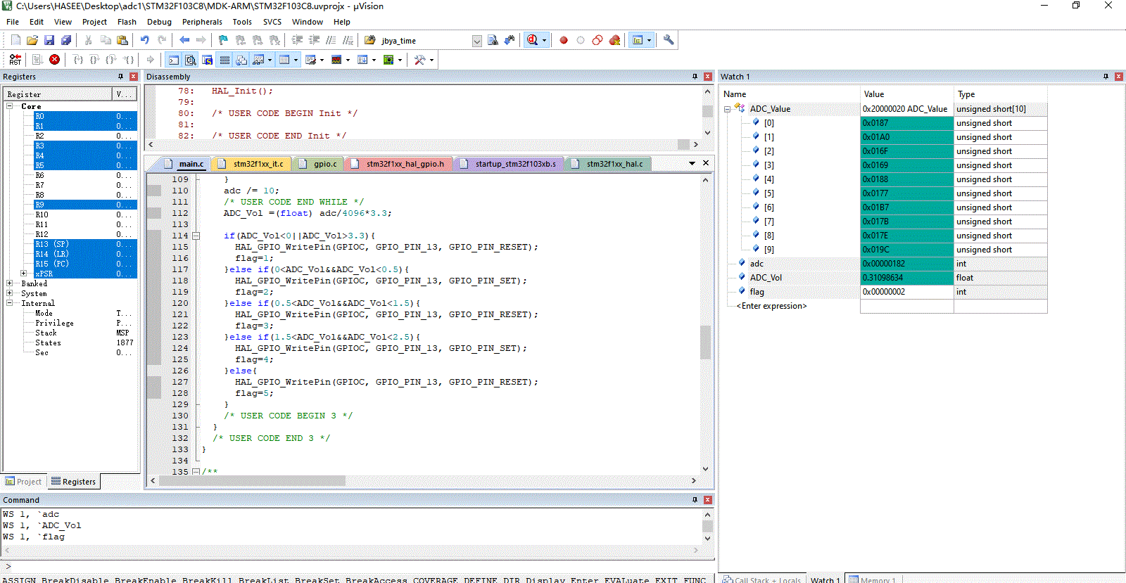 基于STM32F103C8T6--通过HAL库实现STM32的ADC+DMA_hal adc dma-CSDN博客