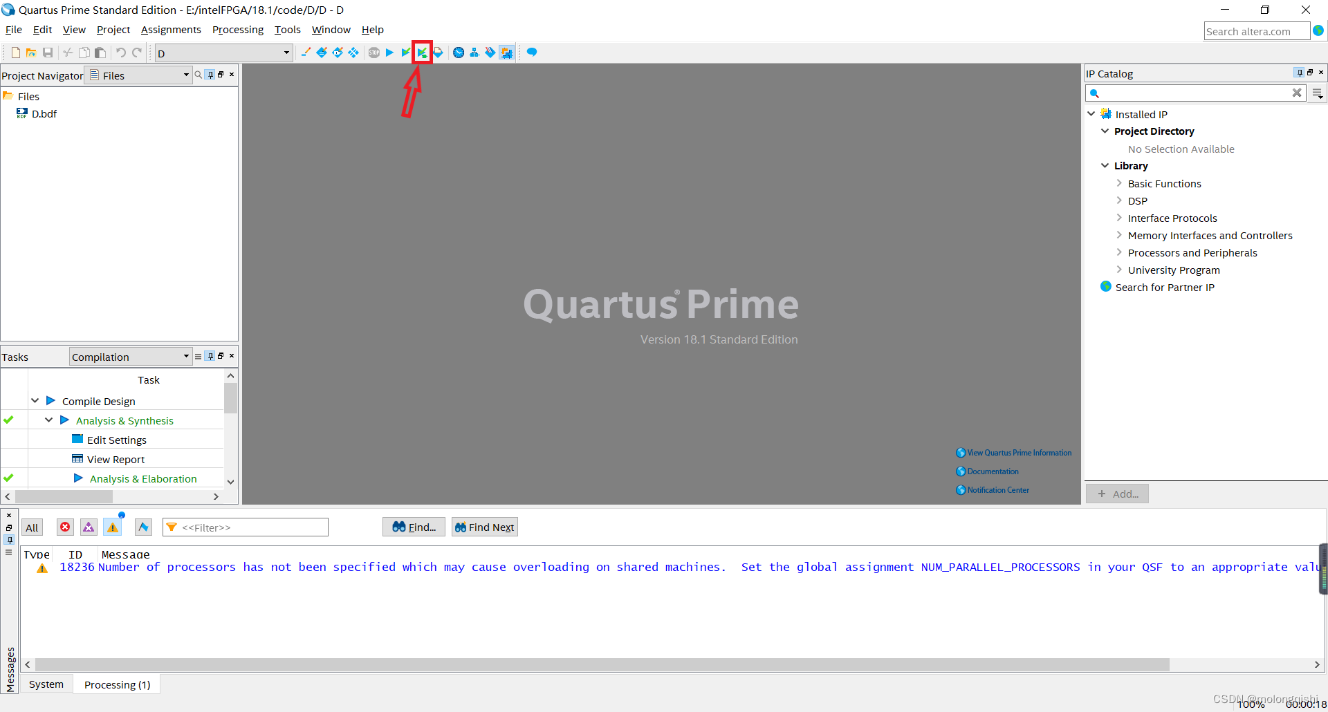 Quartus进行D触发器仿真_quartus2怎么加脉冲-CSDN博客