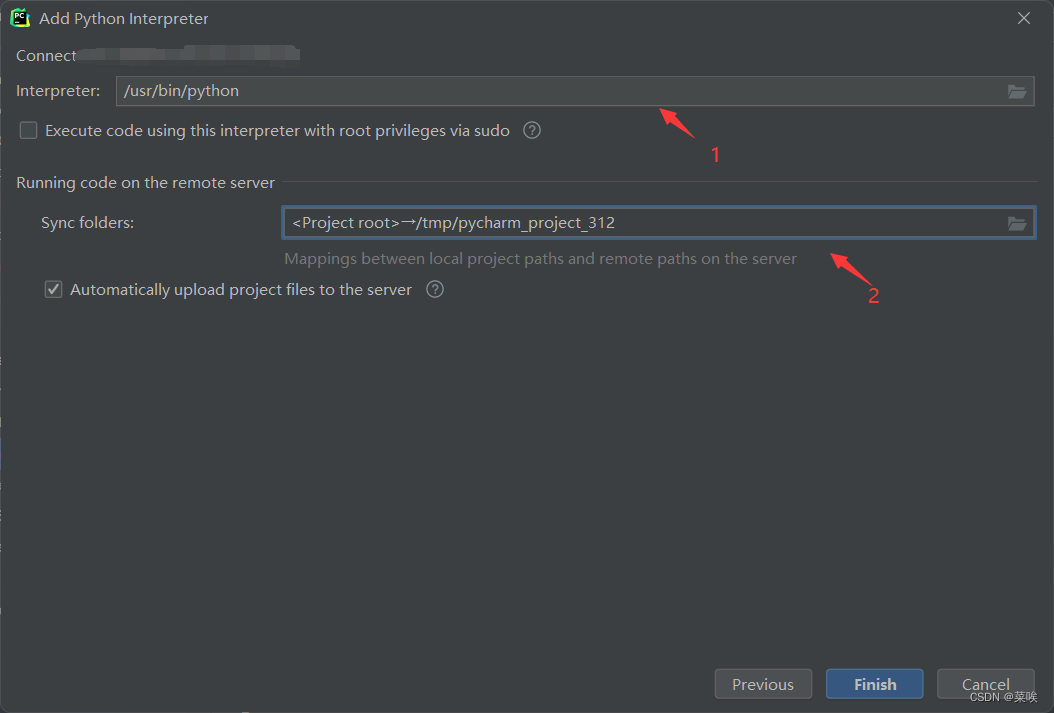 Pycharm连接远程服务器_pycharm如何连远程服务器上的python解释器后如何安装依赖包-CSDN博客
